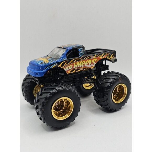 Hot Wheels | Toys | Vintage Monster Jam Hot Wheels Blue With Flames ...
